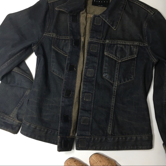 Sisley | Jackets & Coats | Sisley Italian Jean Denim Jacket With Velcro ...